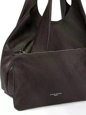 GIANNI CHIARINI Large Dua Grained-leather Tote Bag