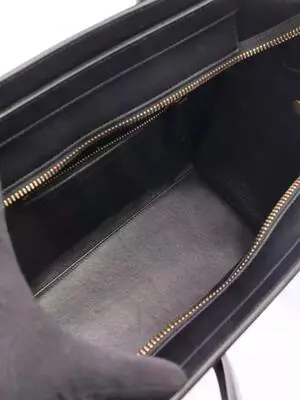 Celine 2000-2026 Micro Tricolor Leather Luggage Tote Handbag