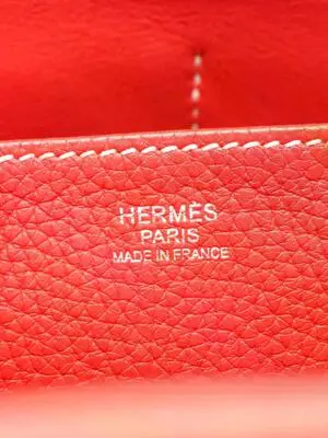 Hermès Togo Halzan 31 Satchel - Red