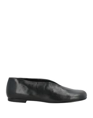 FABRIZIO CHINI Leather Ballet Flats - Black