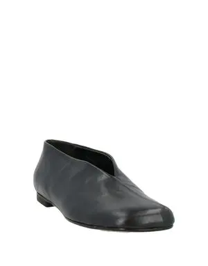 FABRIZIO CHINI Leather Ballet Flats - Black