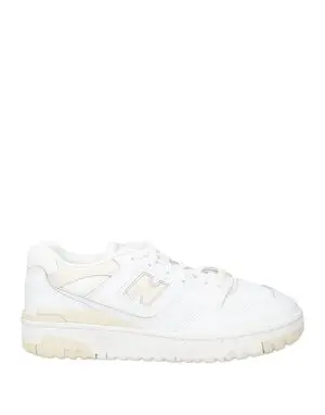 NEW BALANCE 550 Sneakers Size Leather, Textile Fibers - White