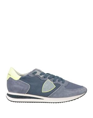 Philippe Model Sneakers Slate Size Leather, Textile Fibers - Blue