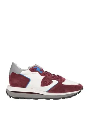 Philippe Model Sneakers Burgundy Size Leather, Textile Fibers