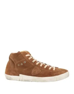 Philippe Model Sneakers Chocolate Size Leather, Textile Fibers