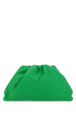 Bottega Veneta Nappa Leather Pouch Clutch - Green