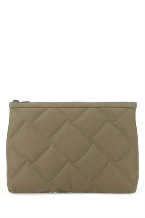 Bottega Veneta Khaki Leather Reversible Document Case - Green