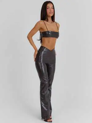 OUTCAST Ishani Crop Top Chocolate