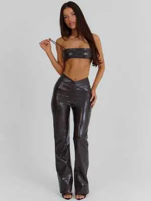 OUTCAST Ishani Crop Top Chocolate