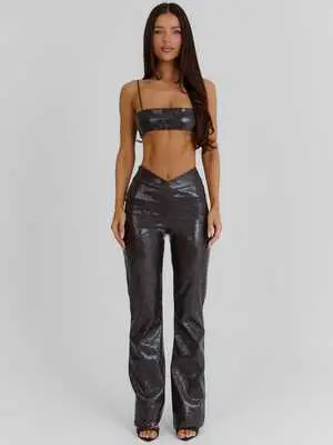 OUTCAST Ishani Crop Top Chocolate