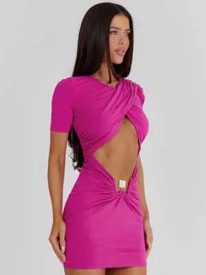 OUTCAST Jayne Mini Dress Fuchsia
