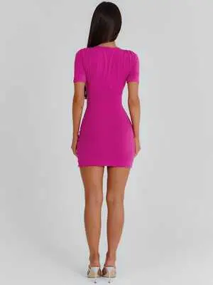 OUTCAST Jayne Mini Dress Fuchsia