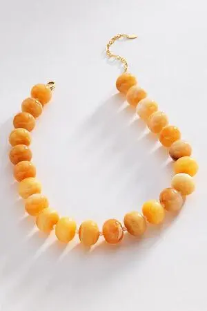 Anthropologie ANTHROPOLOGIE Waverly Beaded Necklace Peach