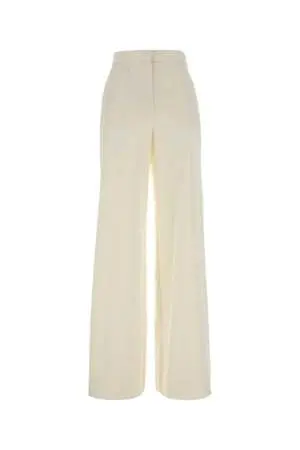 Max Mara Stretch Cotton Dentice Wide-leg Pant