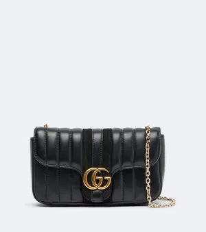Gucci Jetset Gg Marmont Small Shoulder Bag - Black