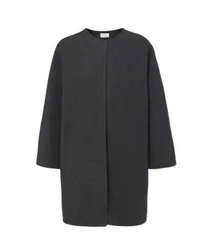 THE ROW Cove Oversized Cashmere And Wool Coat - Grey