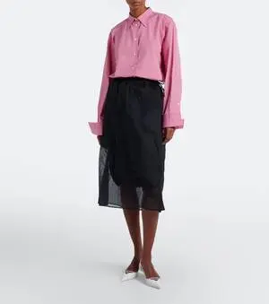 Prada Oversized Cotton Poplin Shirt