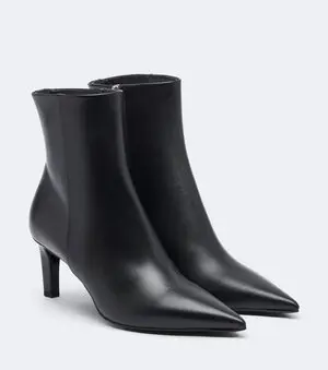 JIMMY CHOO Frankie Leather Ankle Boots Black