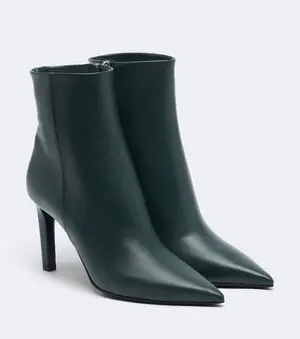 JIMMY CHOO Frankie Leather Ankle Boots - Green