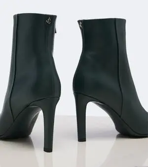 JIMMY CHOO Frankie Leather Ankle Boots - Green