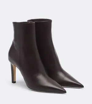 JIMMY CHOO Frankie Leather Ankle Boots - Purple