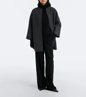 THE ROW Farah Wool And Cashmere Wide-leg Pants
