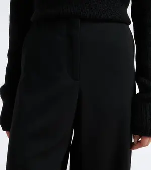 THE ROW Farah Wool And Cashmere Wide-leg Pants
