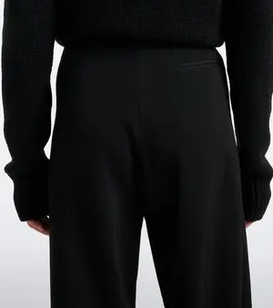 THE ROW Farah Wool And Cashmere Wide-leg Pants