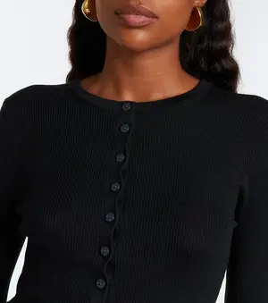 Simkhai Susanne Ribbed Silk And Cashmere Bodysuit