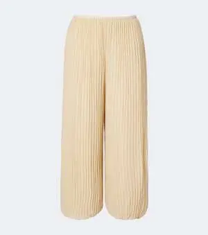 Zimmermann Pleated Chiffon Trousers - Beige