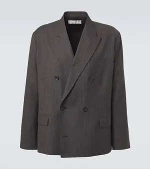 Our Legacy Halt Striped Wool And Cotton Blazer