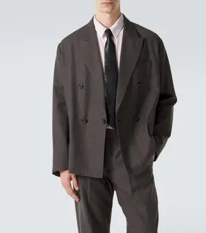 Our Legacy Halt Striped Wool And Cotton Blazer