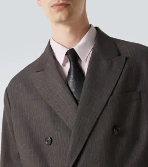 Our Legacy Halt Striped Wool And Cotton Blazer