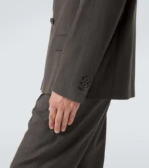 Our Legacy Halt Striped Wool And Cotton Blazer