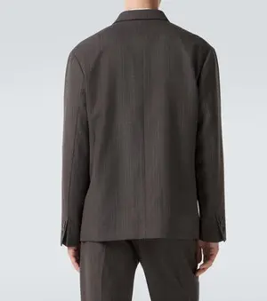 Our Legacy Halt Striped Wool And Cotton Blazer