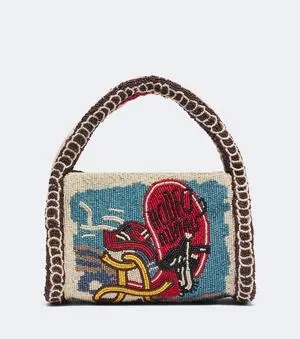 ALEMAIS Alémais Ace Small Beaded Shoulder Bag