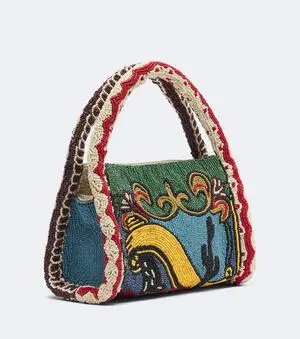 ALEMAIS Alémais Ace Small Beaded Shoulder Bag