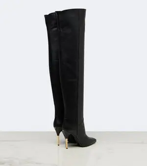 Valentino Garavani Vlogo Leather Over-the-knee Boots