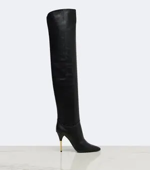 Valentino Garavani Vlogo Leather Over-the-knee Boots