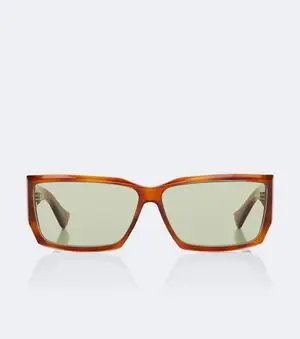 Valentino Garavani Classico Vlogo Rectangular Sunglasses - Brown