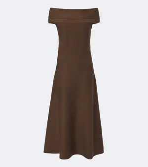 Simkhai Camilla Wool Midi Dress - Brown