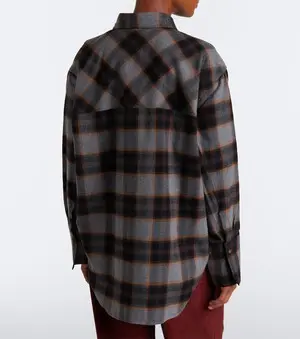RÓHE Checked Cotton Flannel Shirt
