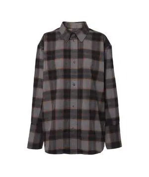RÓHE Checked Cotton Flannel Shirt - Multicoloured
