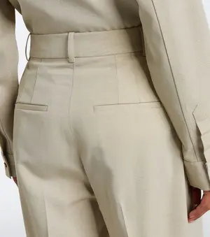 RÓHE Wool And Silk-blend Straight Pants