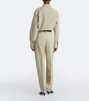 RÓHE Wool And Silk-blend Straight Pants