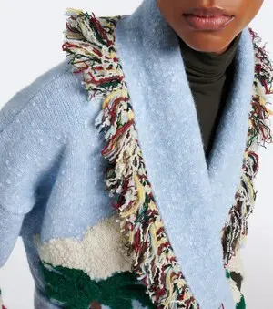 Alanui Casa Intarsia Wool-blend Cardigan