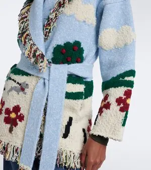 Alanui Casa Intarsia Wool-blend Cardigan