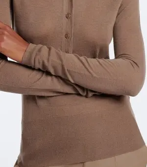 JOSEPH Reem Cashmere Henley Shirt - Beige