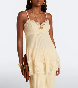 Zimmermann Lace-trimmed Chiffon Camisole