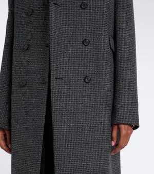 Prada Checked Virgin Wool Coat